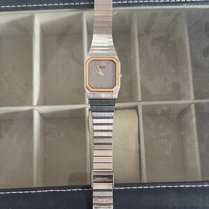 Seiko | Accessories | Vintage Seiko Twotone Steel And Gold Tank Watch Unisex | Poshmark